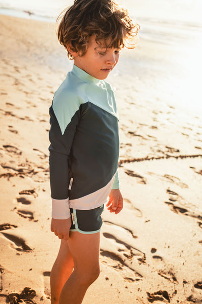 Boys' UV swim trunks | Palm Green | Töastie – Toastie